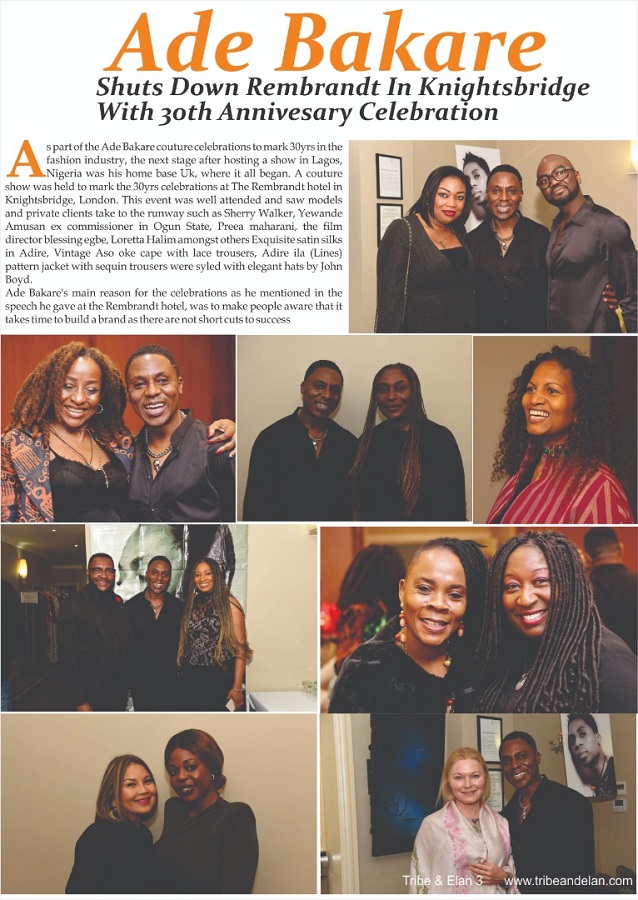 Ade Bakare Shuts Down Rembrandt In Knightsbridge with 30th anniversary Celebration | Tribe and Elan